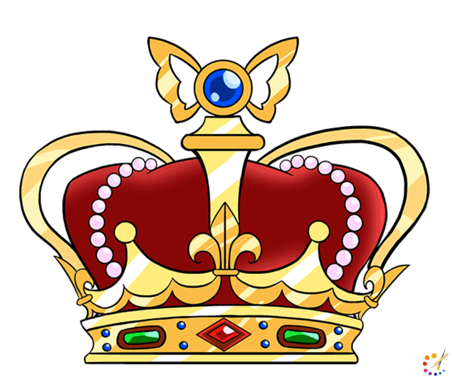 How to draw a Crown step by step - For Kids & Beginner