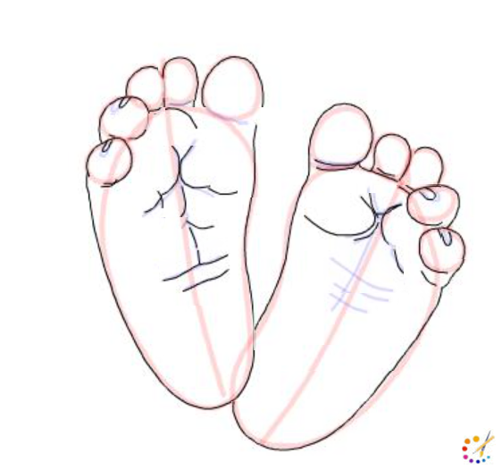How to draw Feet Step By Step – For Kids & Beginners
