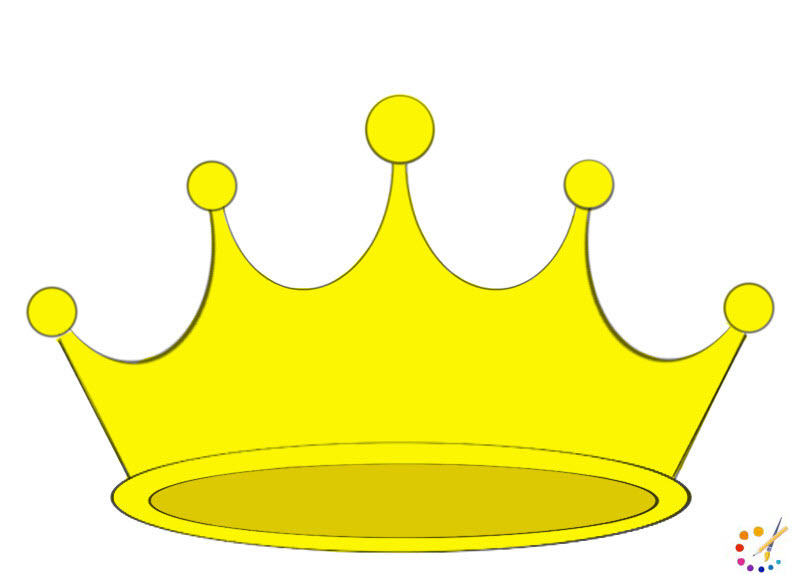 How to draw a Crown step by step - For Kids & Beginner