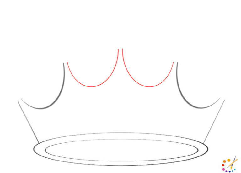 How to draw a Crown step by step - For Kids & Beginner