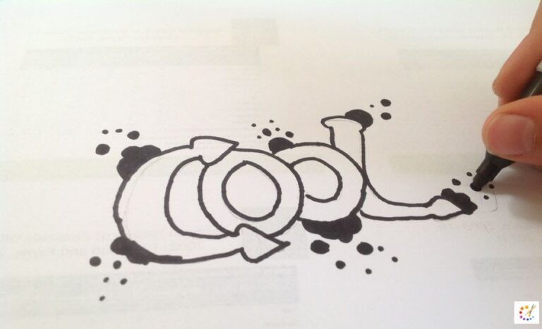 How to Draw Graffiti Step By Step - For Kids & Beginners