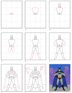 How to Draw Batman Step By Step – For Kids & Beginners