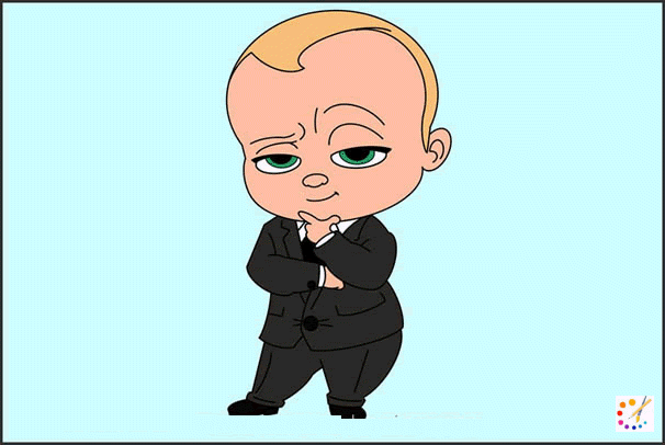 How to Draw a Boss Baby Step By Step – For Kids & Beginners