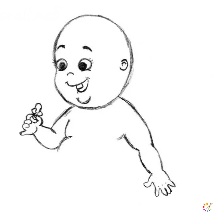 .How to draw a baby Step By Step – For Kids & Beginners