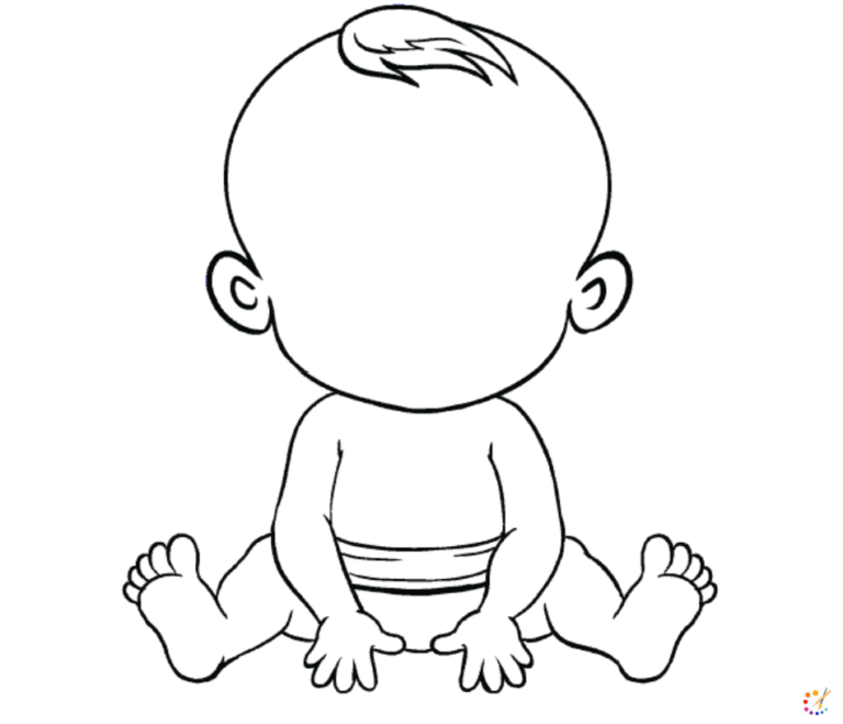.How to draw a baby Step By Step – For Kids & Beginners