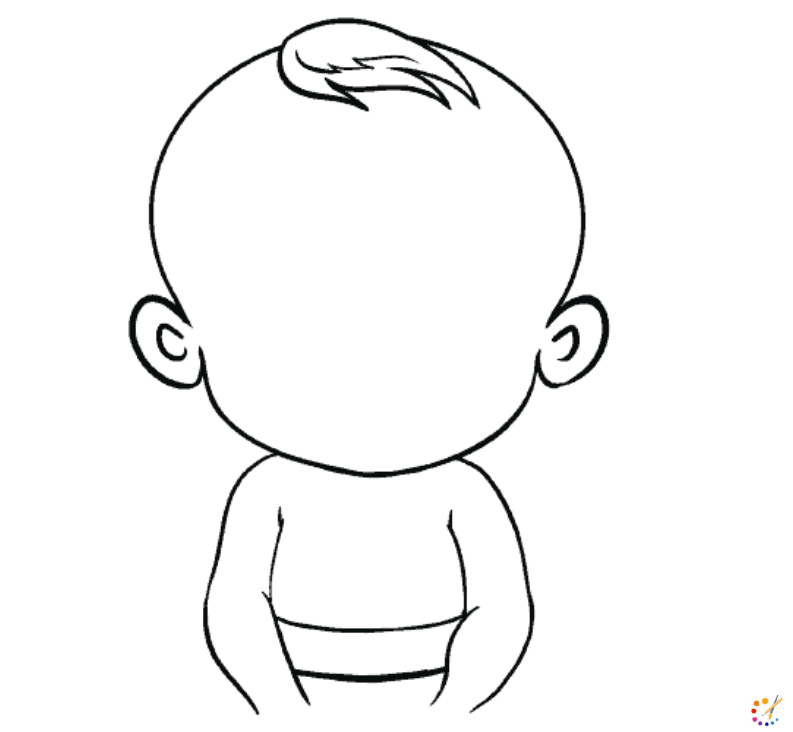 .How to draw a baby Step By Step – For Kids & Beginners