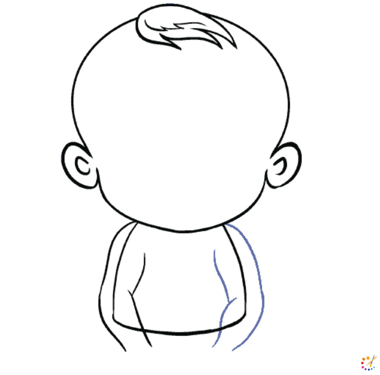 .How to draw a baby Step By Step – For Kids & Beginners