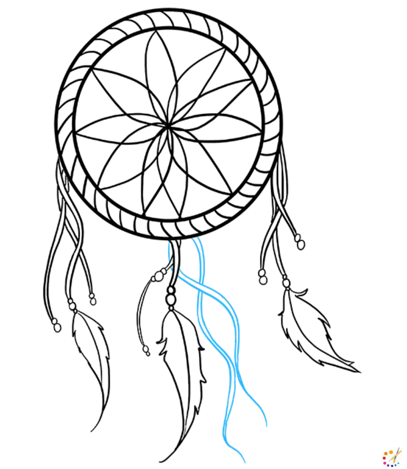 How to Draw a Dream Catcher Step By Step For Kids & Beginners