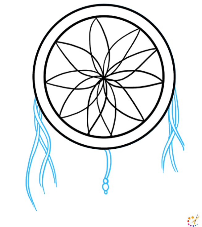 How to Draw a Dream Catcher Step By Step For Kids & Beginners