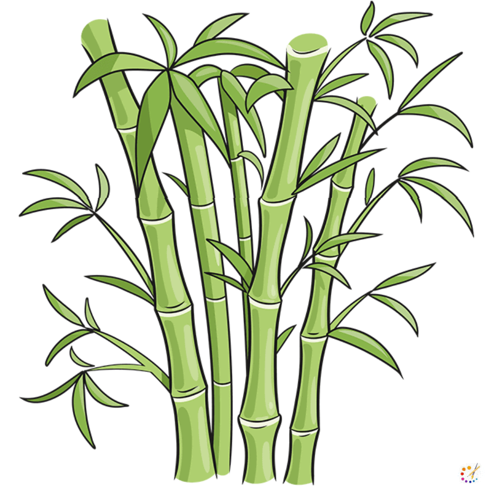 How to Draw Bamboo Step By Step – For Kids & Beginners