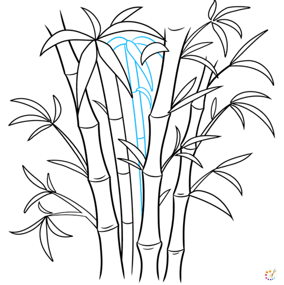 How to Draw Bamboo Step By Step – For Kids & Beginners