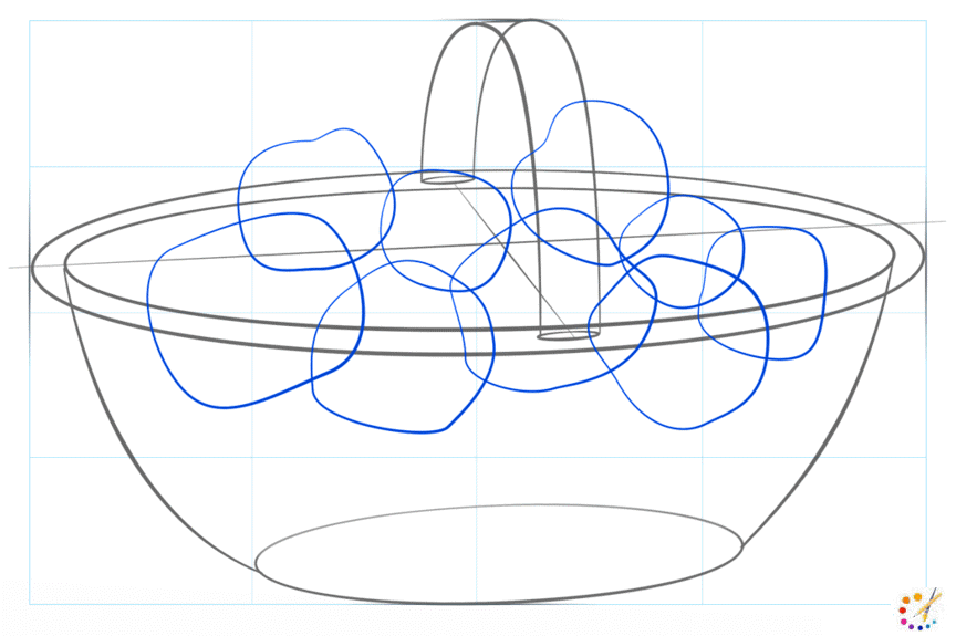 How to draw a fruit basket Step by Step – For Kids & Beginners
