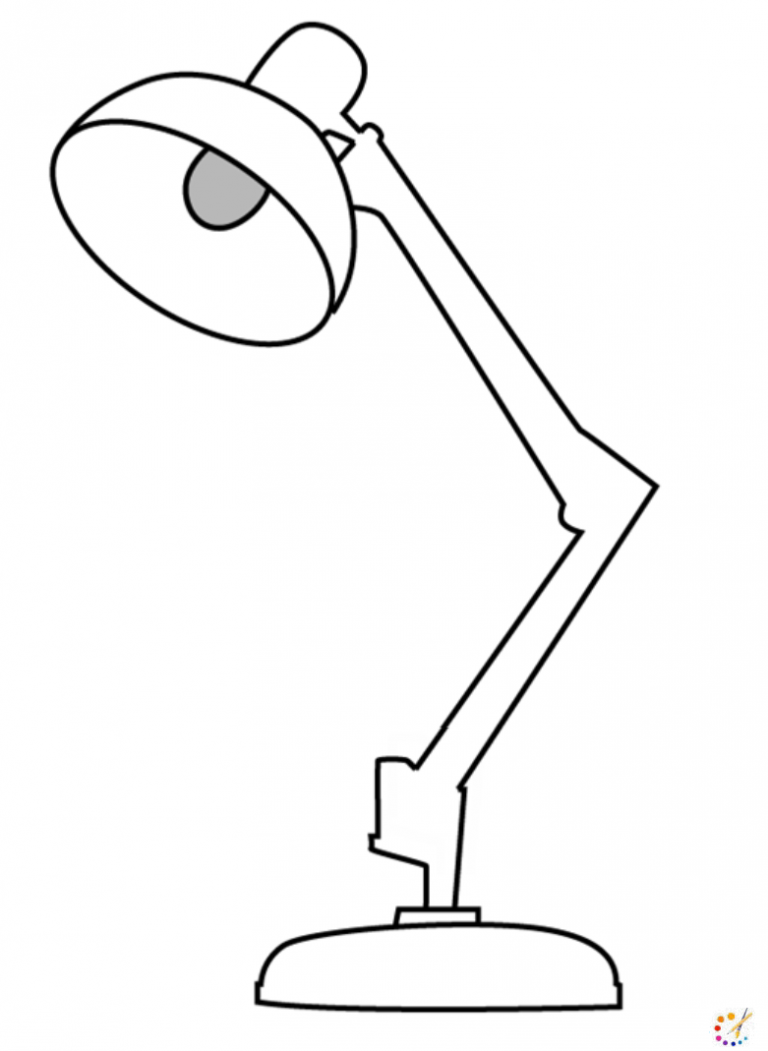 How to Draw a Table Lamp Step by Step – For Kids & Beginners