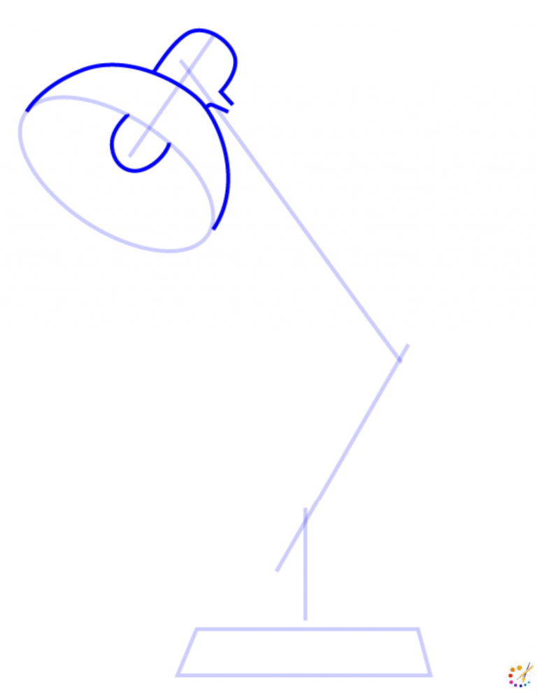 How to Draw a Table Lamp Step by Step – For Kids & Beginners