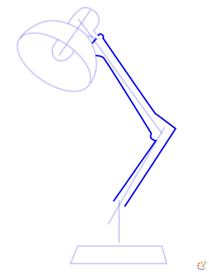 How to Draw a Table Lamp Step by Step – For Kids & Beginners