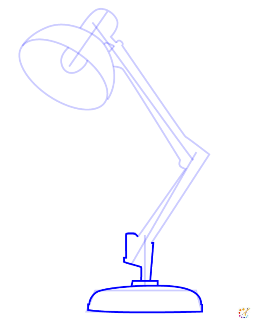 How to Draw a Table Lamp Step by Step – For Kids & Beginners