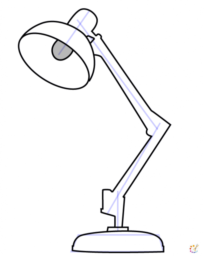 How to Draw a Table Lamp Step by Step – For Kids & Beginners