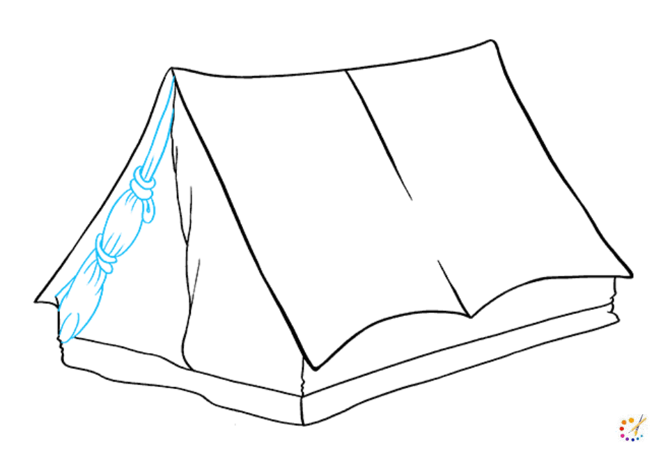 How to Draw a Tent Step By Step – For Kids & Beginners