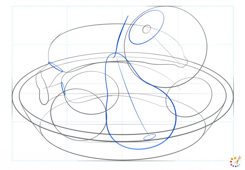 How to draw a fruit basket Step by Step – For Kids & Beginners