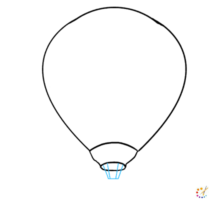 How to Draw hot-air balloon Step By Step – For Kids & Beginners