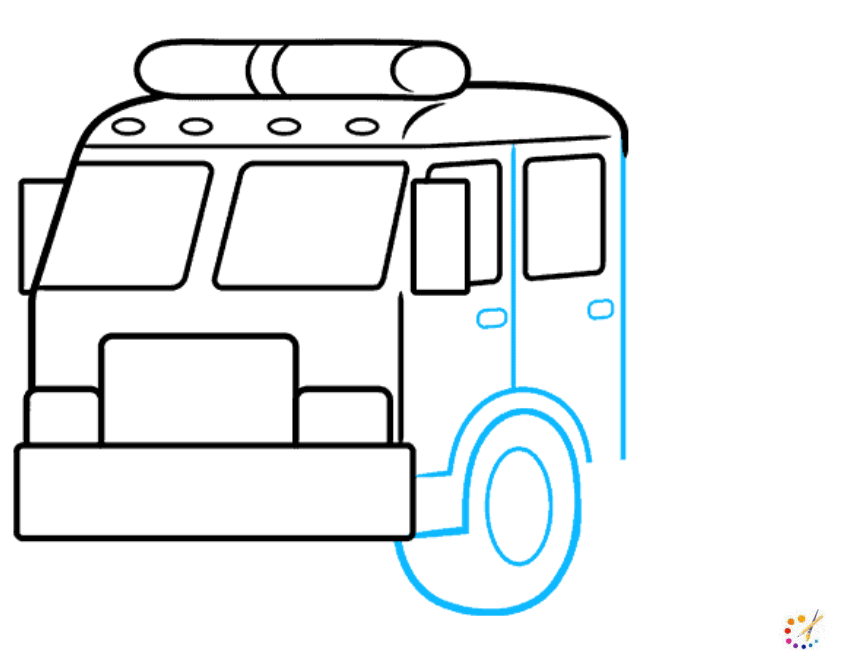 How to Draw a Firetruck Step By Step – For Kids & Beginners
