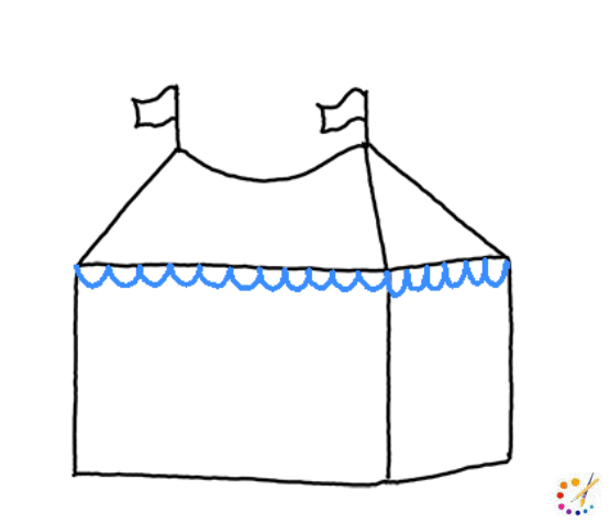 How to Draw a Tent Step By Step – For Kids & Beginners