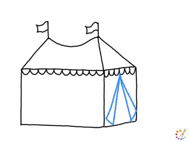 How to Draw a Tent Step By Step – For Kids & Beginners