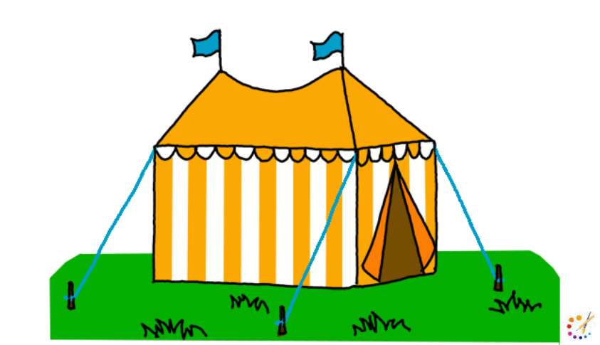 How to Draw a Tent Step By Step – For Kids & Beginners