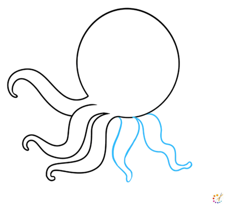 How to draw an Octopus Step By Step – For Kids & Beginners