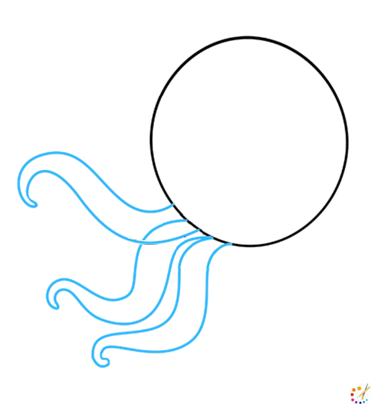 How to draw an Octopus Step By Step – For Kids & Beginners