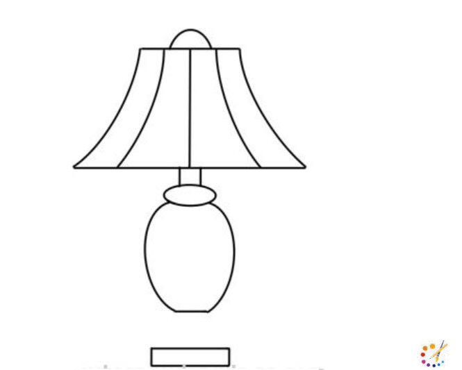 How to Draw a Table Lamp Step by Step – For Kids & Beginners
