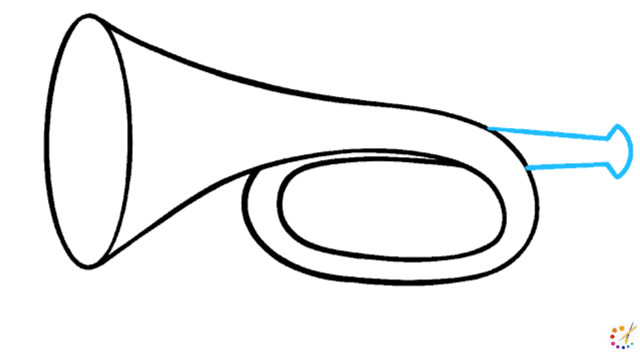 How to Draw a trumpet Step By Step – For Kids & Beginners