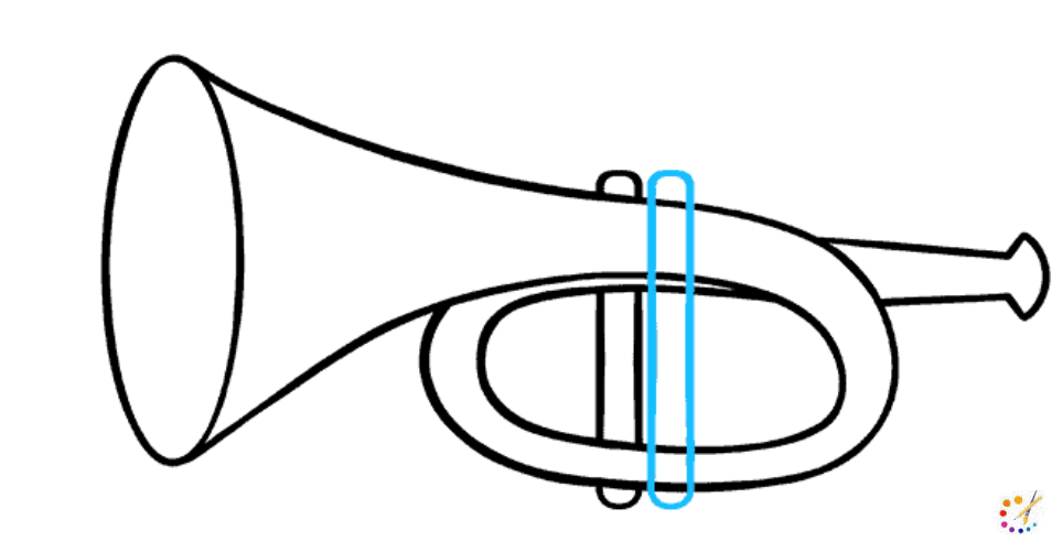How to Draw a trumpet Step By Step – For Kids & Beginners