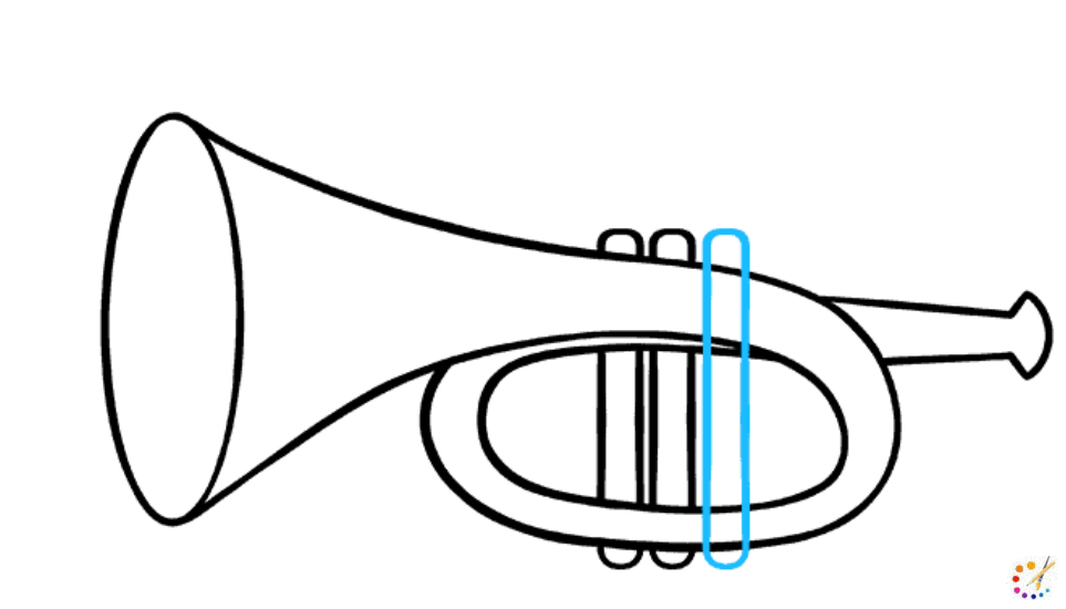 How to Draw a trumpet Step By Step – For Kids & Beginners