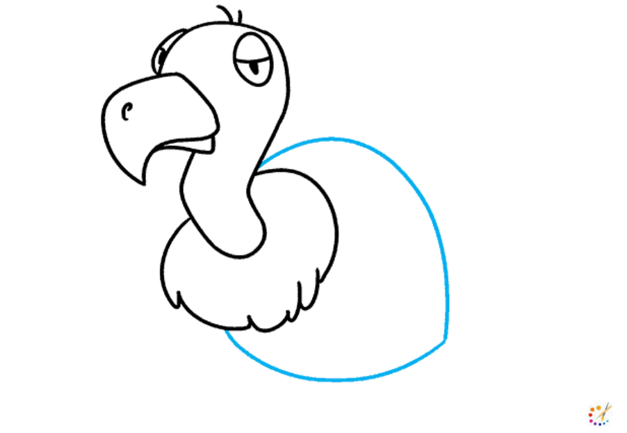 How to Draw Vulture Step By Step – For Kids & Beginners