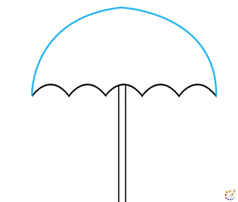 How to Draw an umbrella Step By Step – For Kids & Beginners