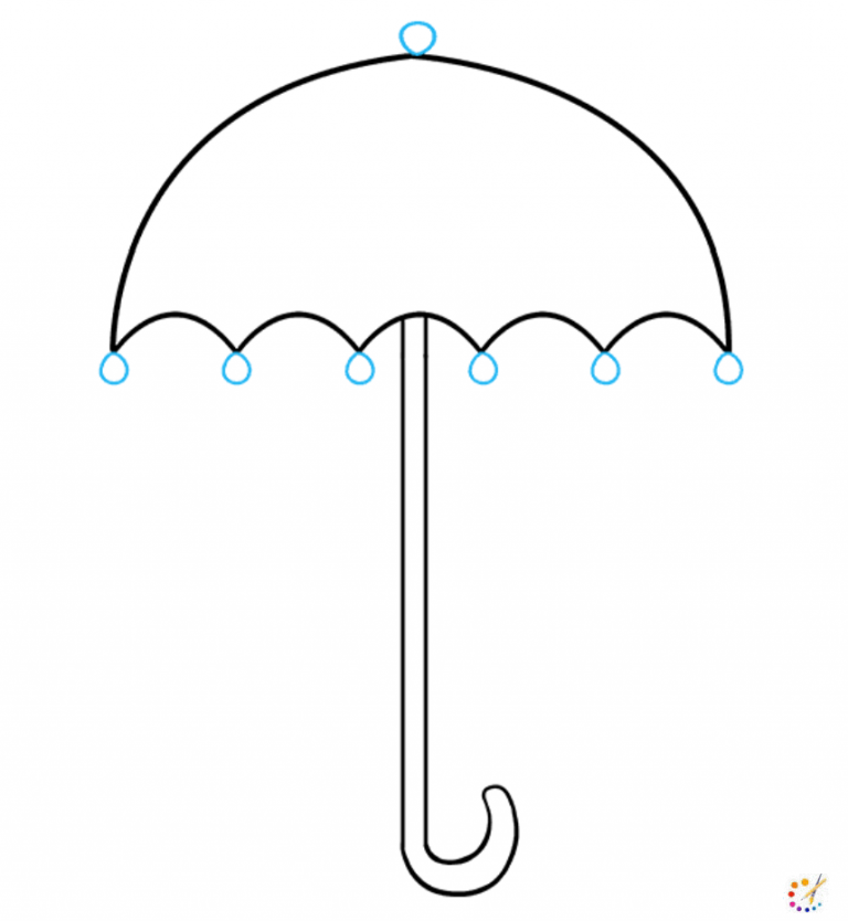 How to Draw an umbrella Step By Step – For Kids & Beginners