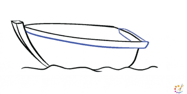 How to Draw a boat Step By Step – For Kids & Beginners