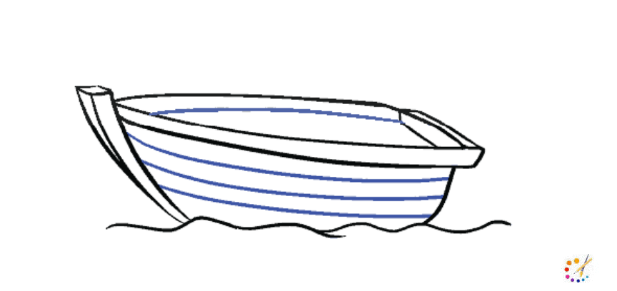 How to Draw a boat Step By Step – For Kids & Beginners