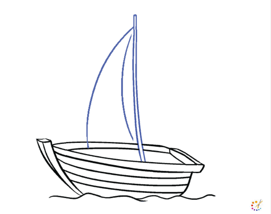How to Draw a boat Step By Step – For Kids & Beginners