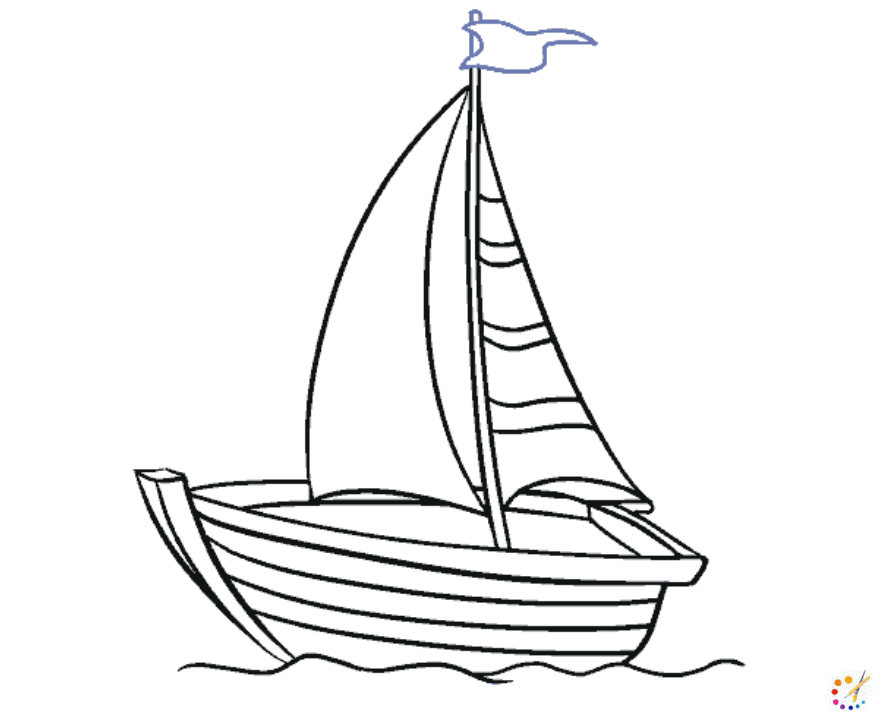 How to Draw a boat Step By Step – For Kids & Beginners
