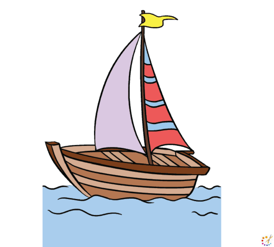 How to Draw a boat Step By Step – For Kids & Beginners