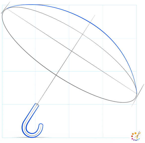 How to Draw an umbrella Step By Step – For Kids & Beginners
