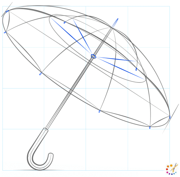 How to Draw an umbrella Step By Step – For Kids & Beginners