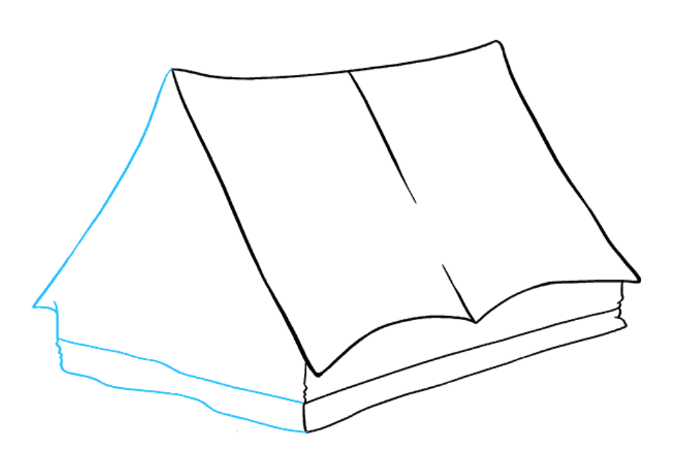 How to Draw a Tent Step By Step – For Kids & Beginners