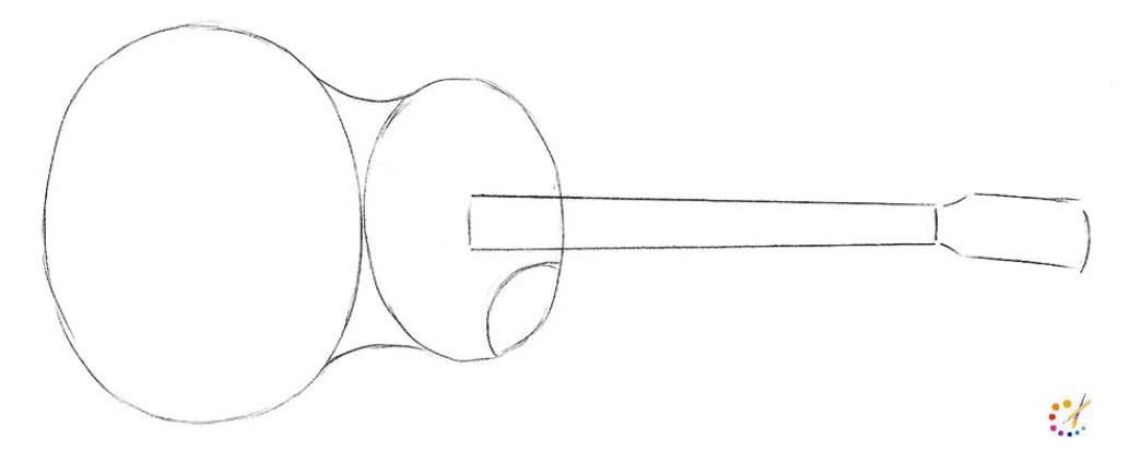 How to draw a guitar Step by Step – For Kids & Beginners