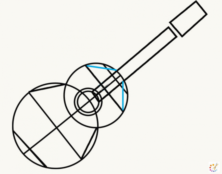 How to draw a guitar Step by Step – For Kids & Beginners