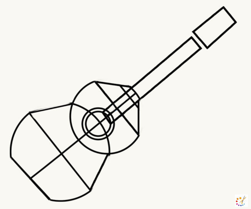 How to draw a guitar Step by Step – For Kids & Beginners