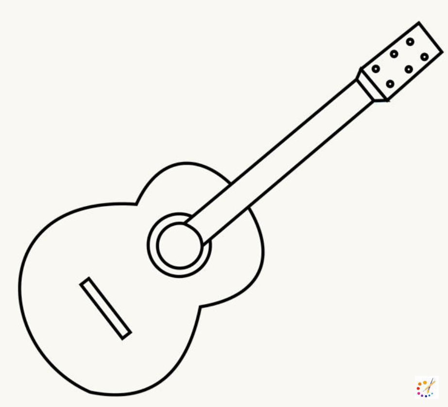 How to draw a guitar Step by Step – For Kids & Beginners