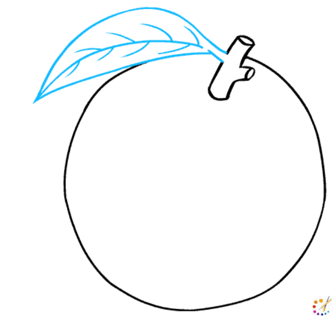 How to draw Orange Step by Step – For Kids & Beginners